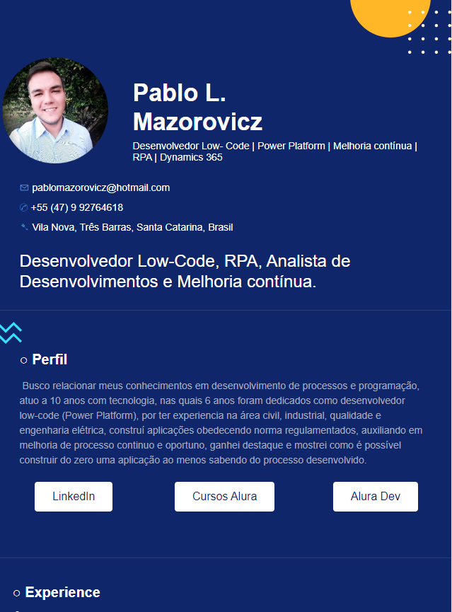 GitHub - Mazorovicz/Curriculohtml: Curriculo em html