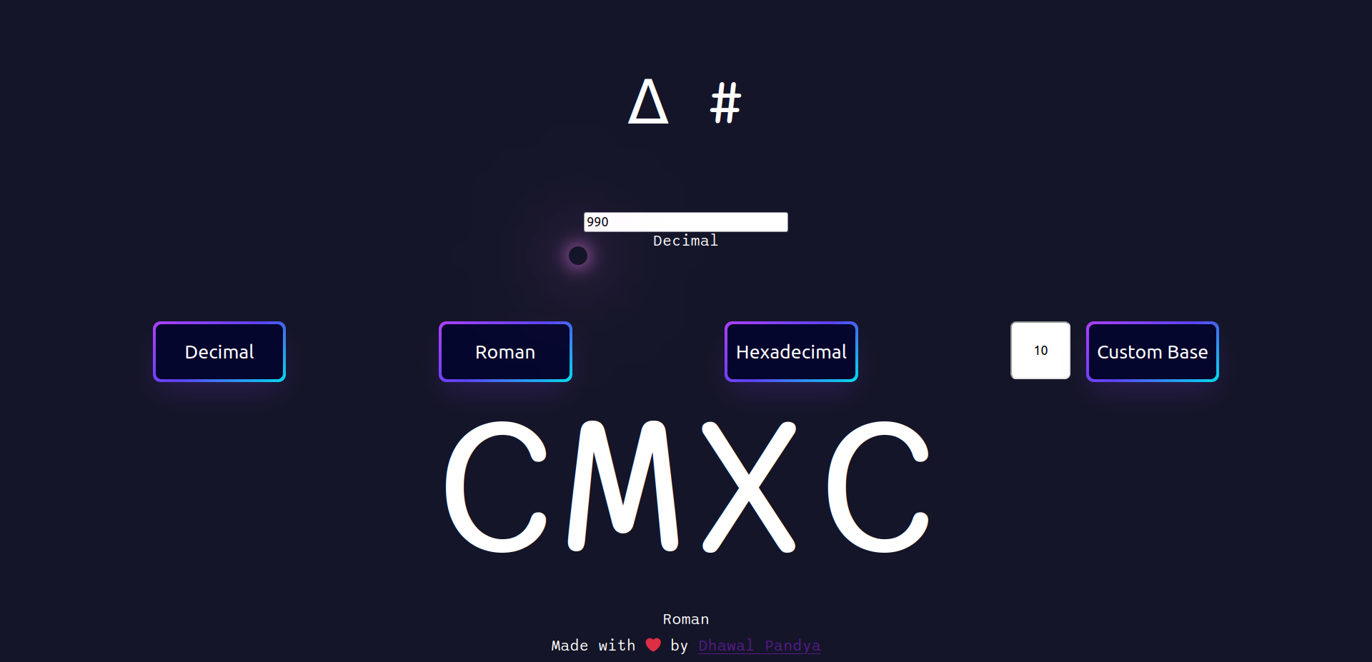 GitHub - dhawal-pandya/Number-Convertor: It converts all Decimals ... GitHub - dhawal-pandya/Number-Convertor: It converts all Decimals ...