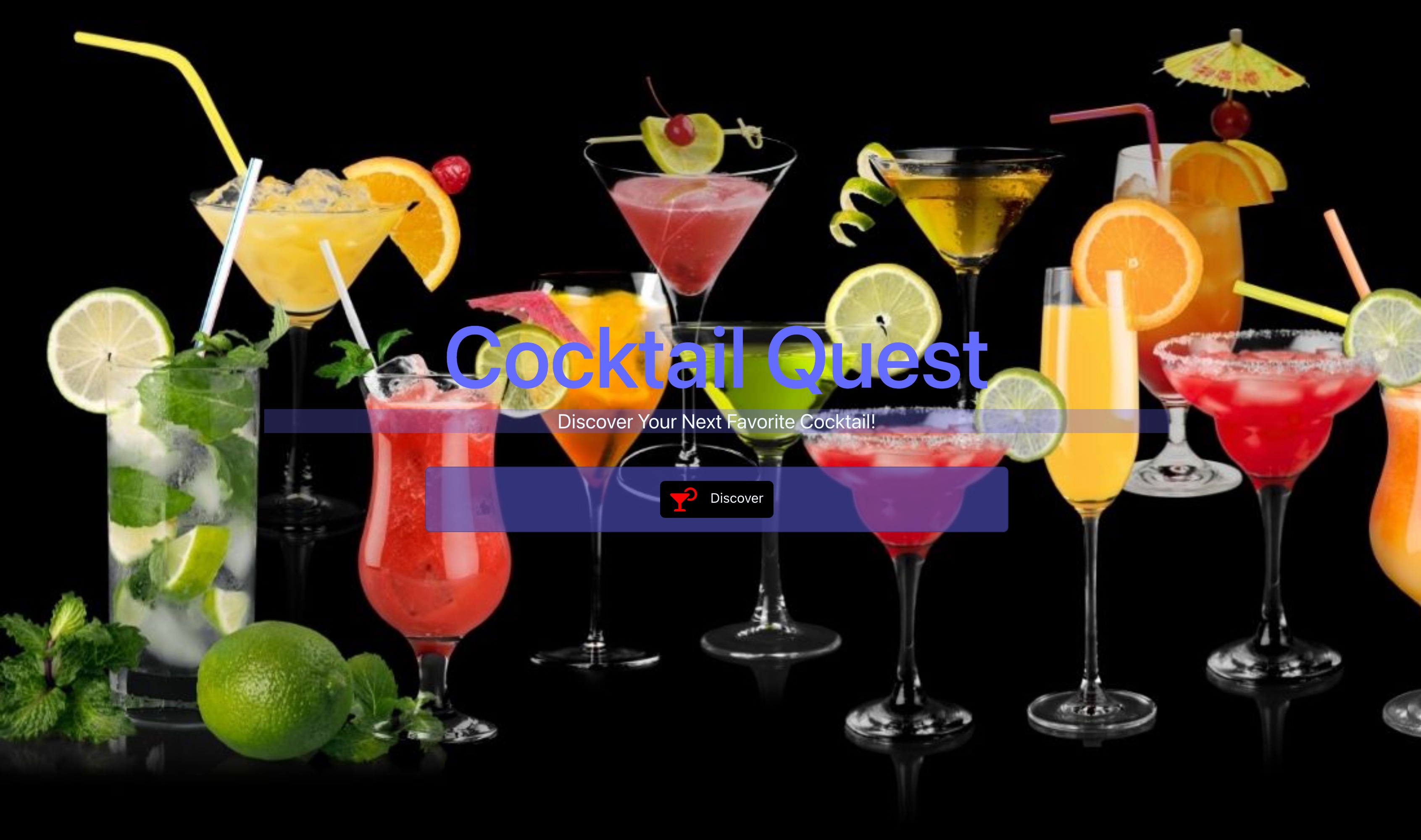 GitHub - SirArnoldB/Cocktail-Quest: Discover Your Next Favorite Cocktail