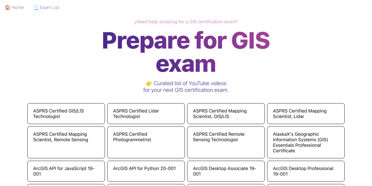 GitHub - andriusmv/prep-gis: GIS Preparation | Curated Videos to help ...