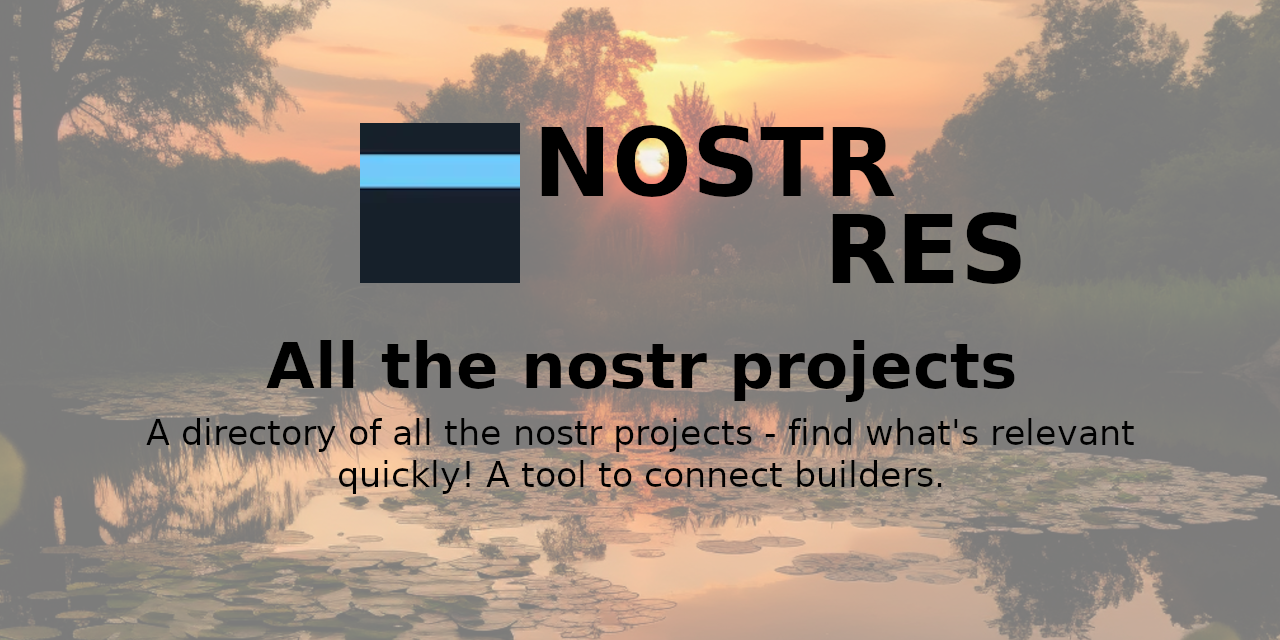 GitHub - Giszmo/nostrResources: machine readable directory of nostr projects