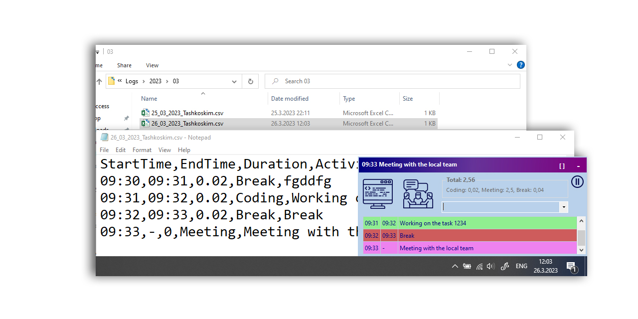 GitHub - tashkoskim/WorkTimeLogger: Small app for loging time at work ...