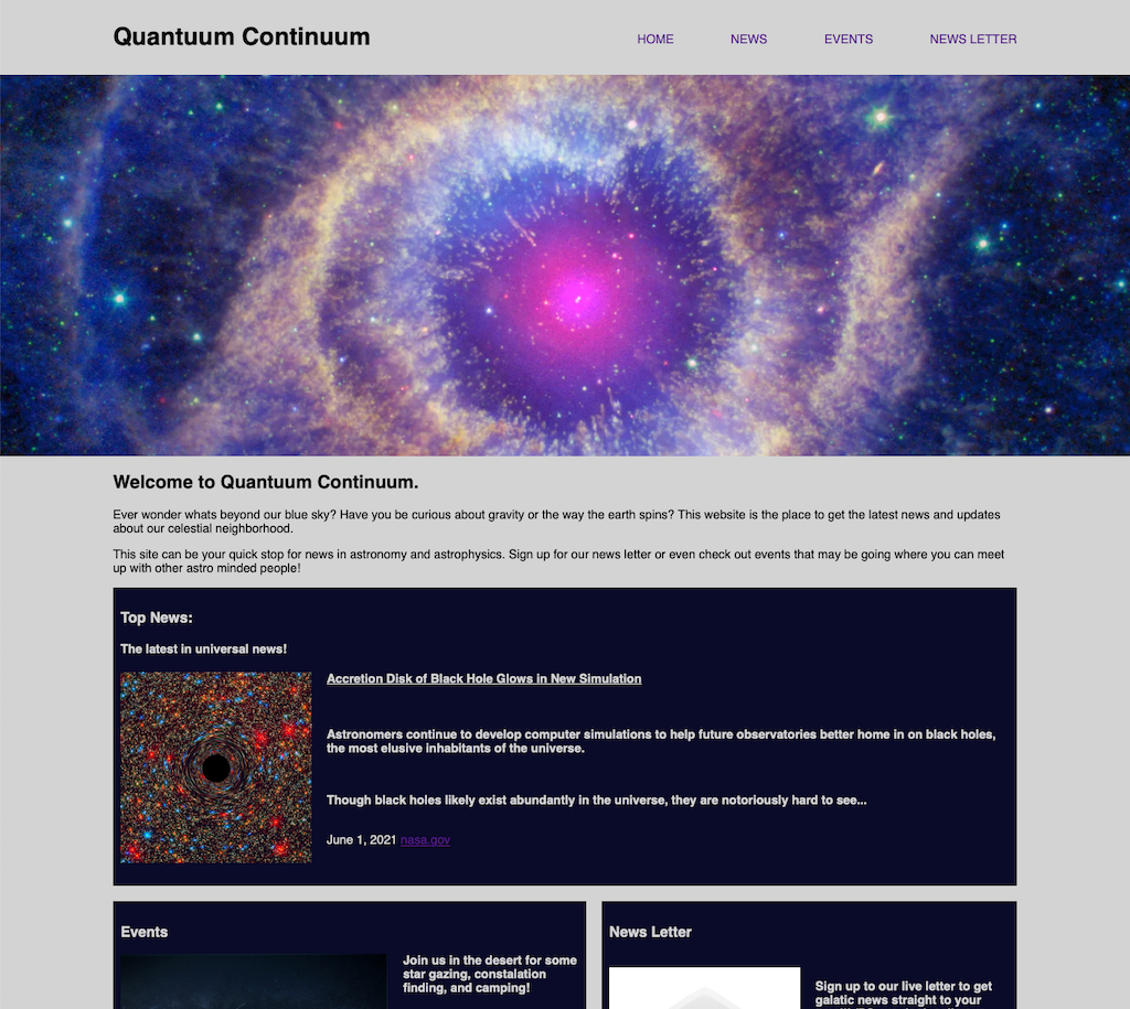 Github Jaisal89quantum Continuum Website Project Project For University To Create A Website 
