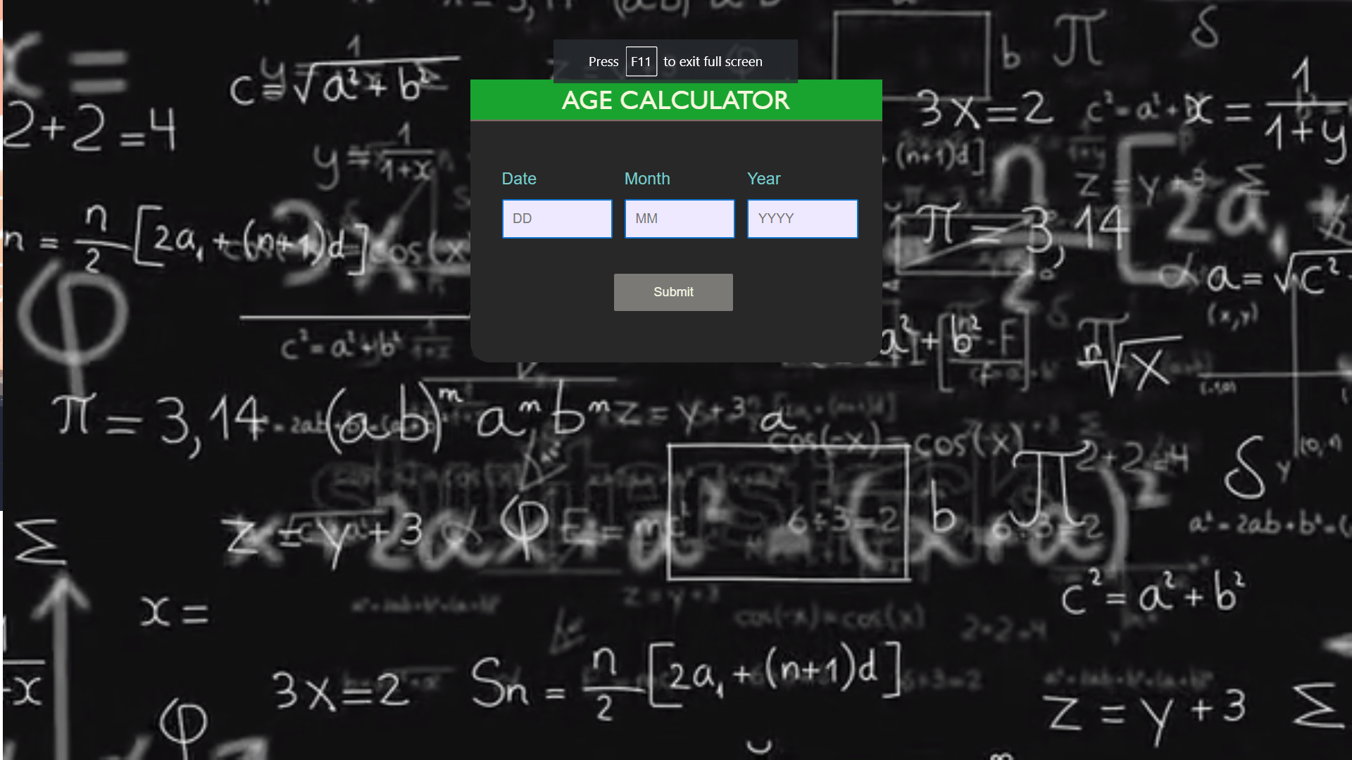 Github Varunbtech9682agecalc Javascript Age Calculator It Will Calculate You Age