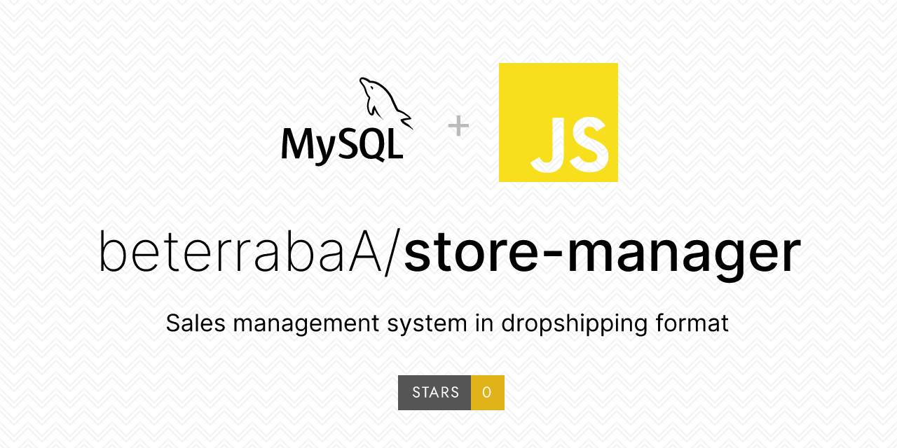GitHub - beterrabaA/store-manager: Sales management system in dropshipping format