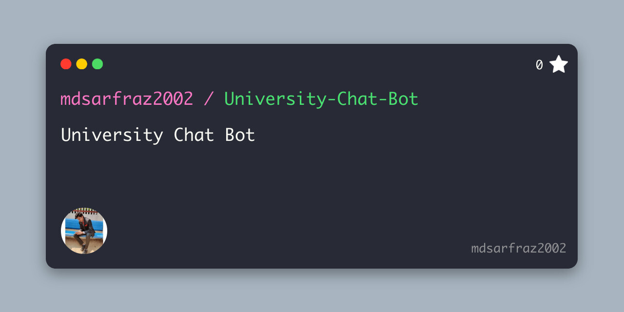 University-Chat-Bot/how_to_run at master · mdsarfraz2002/University-Chat-Bot · GitHub