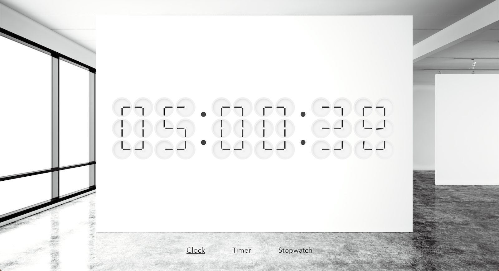 GitHub - timgrey/clockclock: A digital clock made from analog clocks