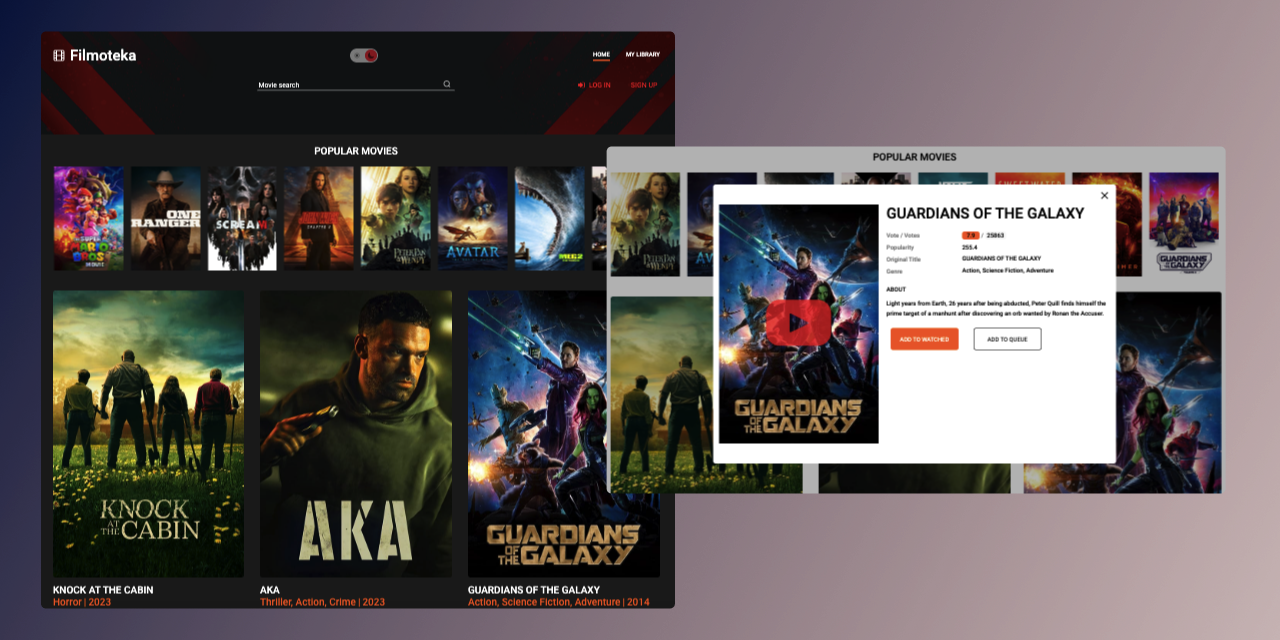 GitHub - sandra-selezen/filmoteka: Responsive website with popular movies displayed on the main ...