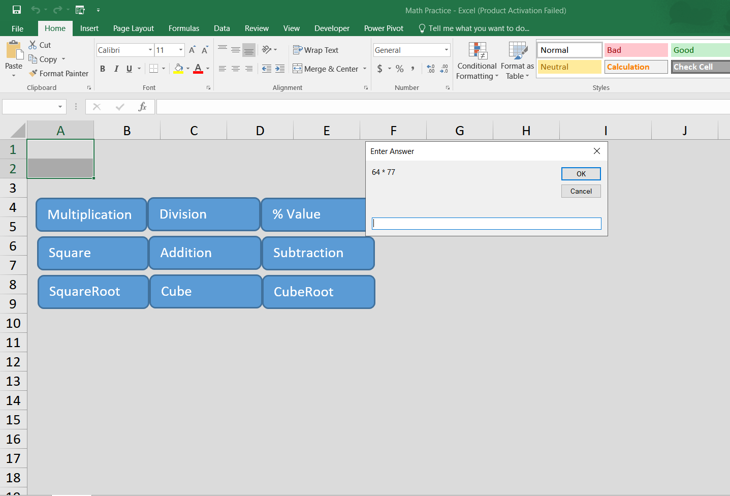 GitHub - morffiq/Math-Practice: Math Operations Practice Excel Macro Sheet
