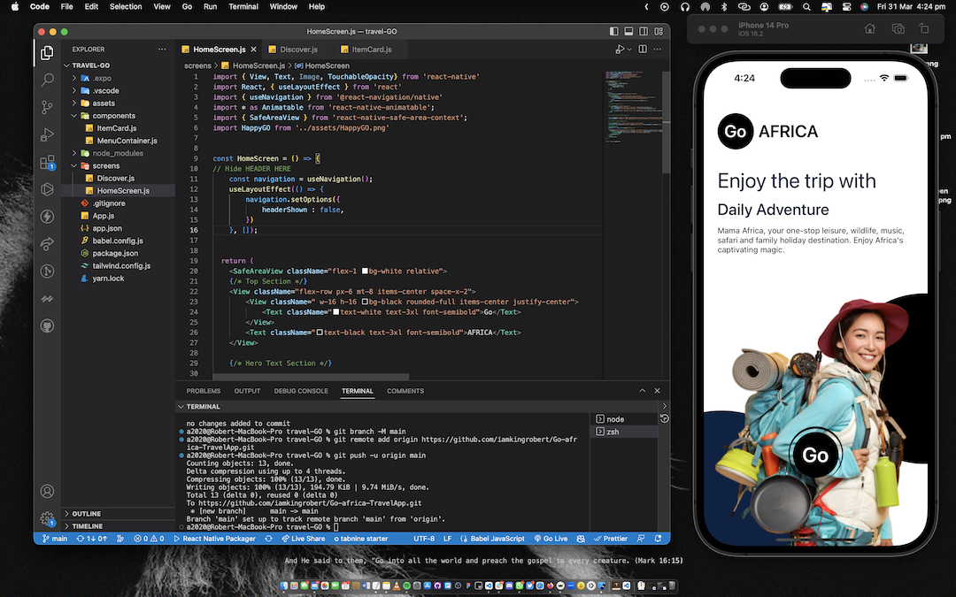 GitHub - iamkingrobert/Go-africa-TravelApp