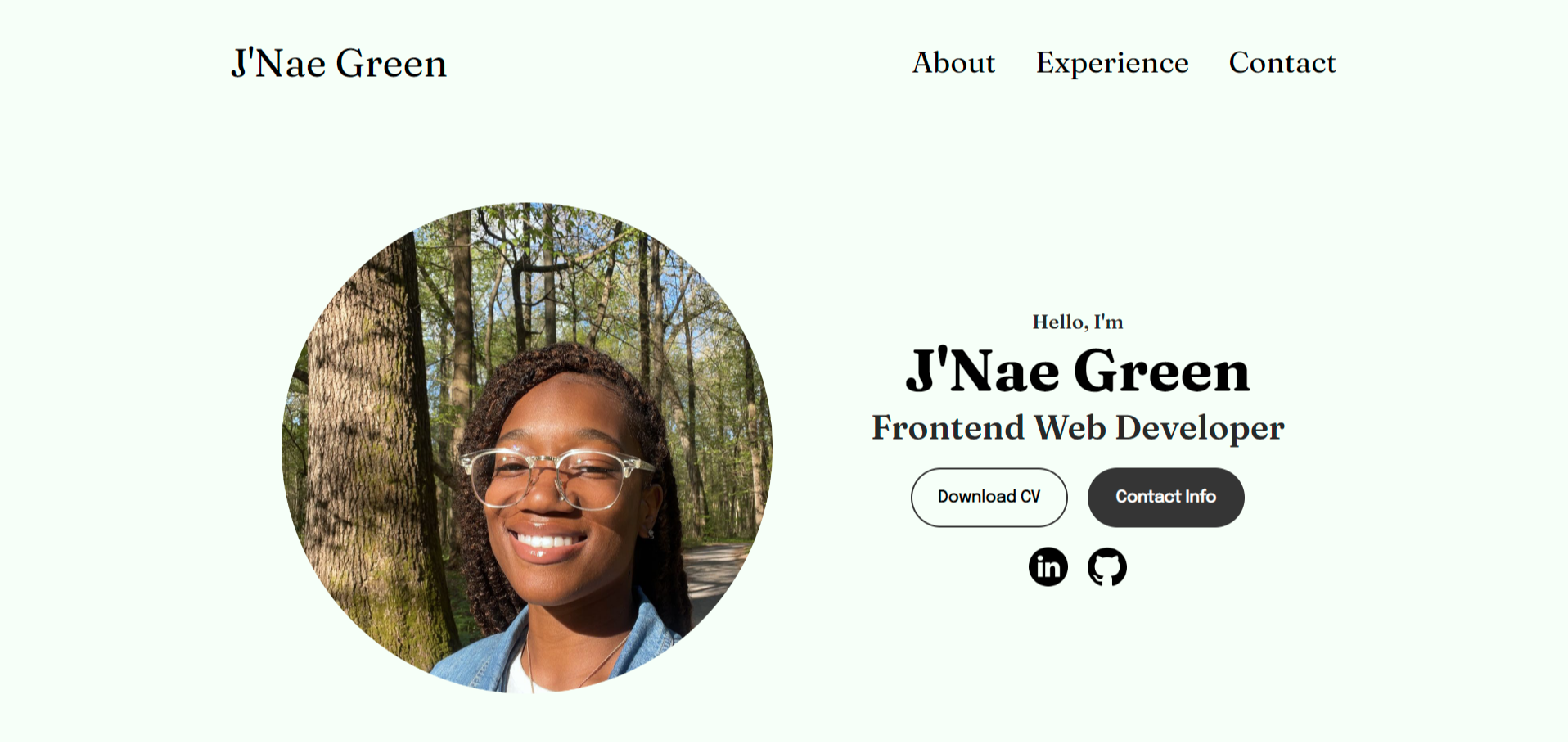GitHub - wowster123/J-Nae-Green-Personal-Portfolio: This is V1 Of My Portfolio Made With Only ...