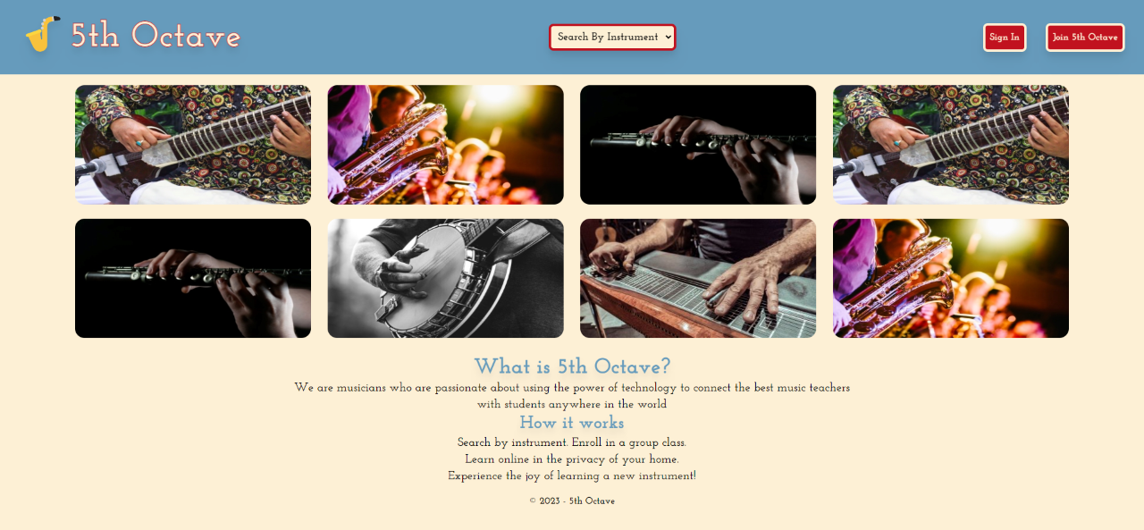 GitHub - 5thOctave/5thOctave: Learn a new instrument from the best ...
