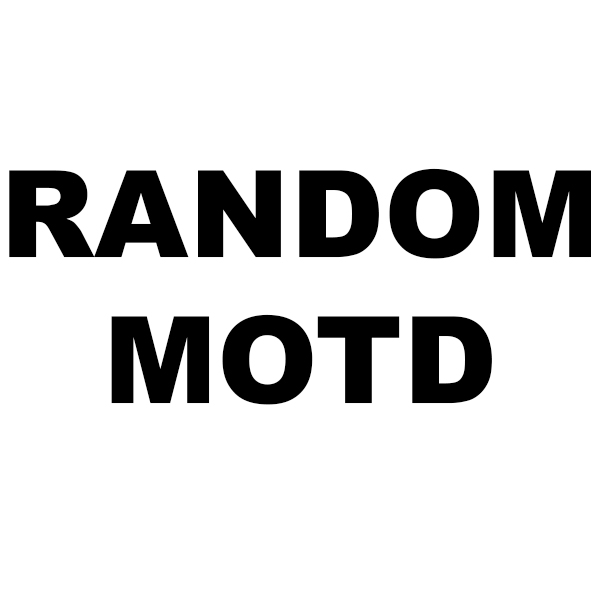 GitHub - JonathanHoffmann/BukkitRandomMOTD: Randomly sends a new MOTD everytime.