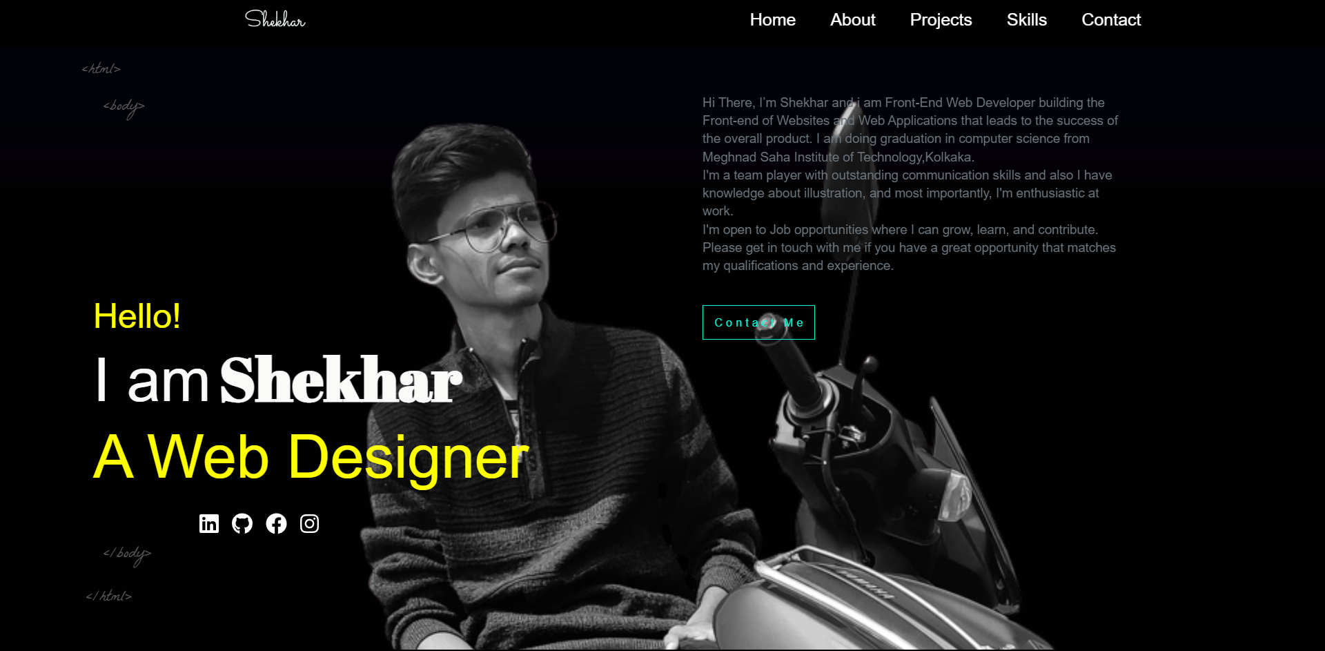 GitHub - ShekharHans/react-portfolio: This is a react portfolio