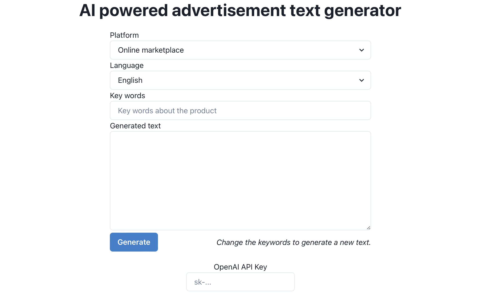 GitHub - smartbartdev/advertisement-text-generator