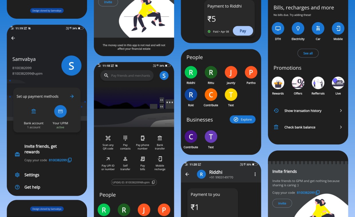 GitHub - samvabyat1/gpm: Redesigned Google pay app / ui+ux+backend / send unreal money
