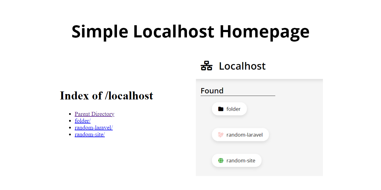 GitHub - TuberculeP/Simple-Localhost-Homepage: A simple onepage file to replace the default ...