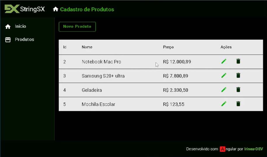 GitHub - irineub/cadastro-produtos-angular