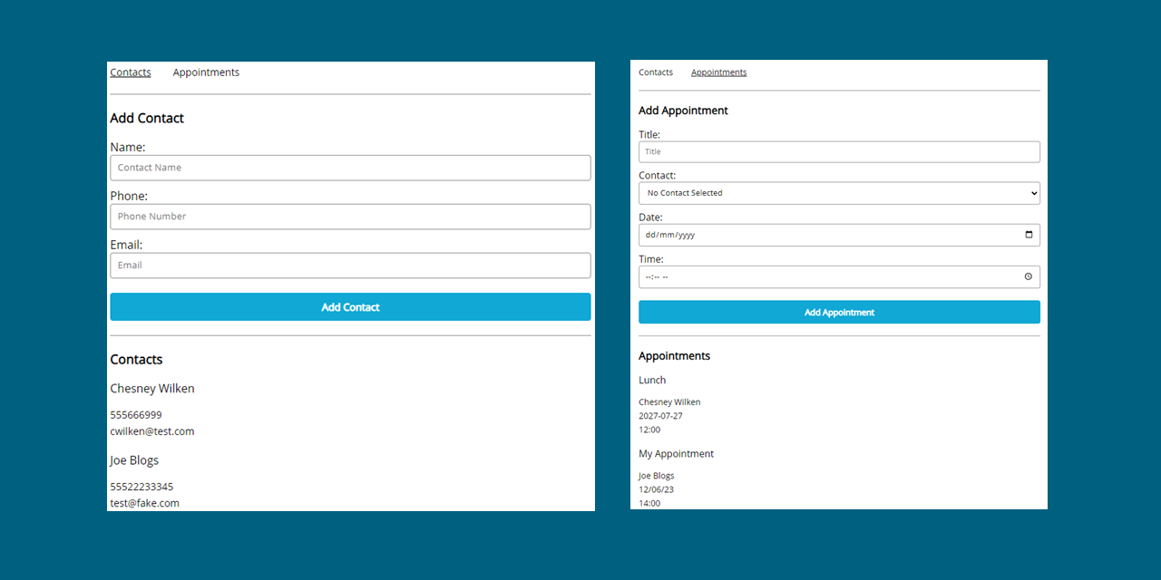 GitHub - ChesneyWilken/appointment-planner: simple appointment planner ...