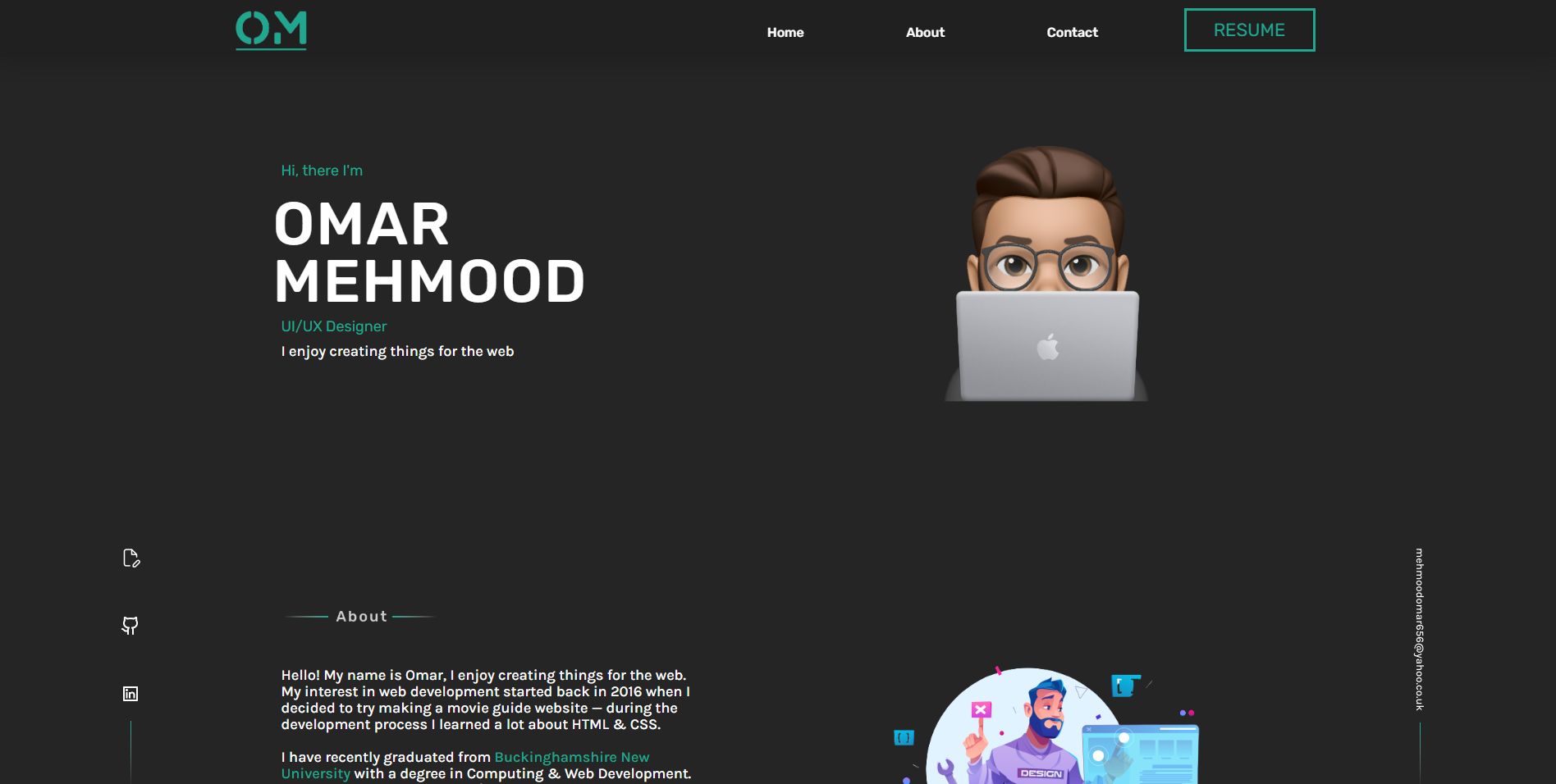GitHub - Omar-7868-M/Portfolio-V2: Portfolio V2 made using Figma and ...