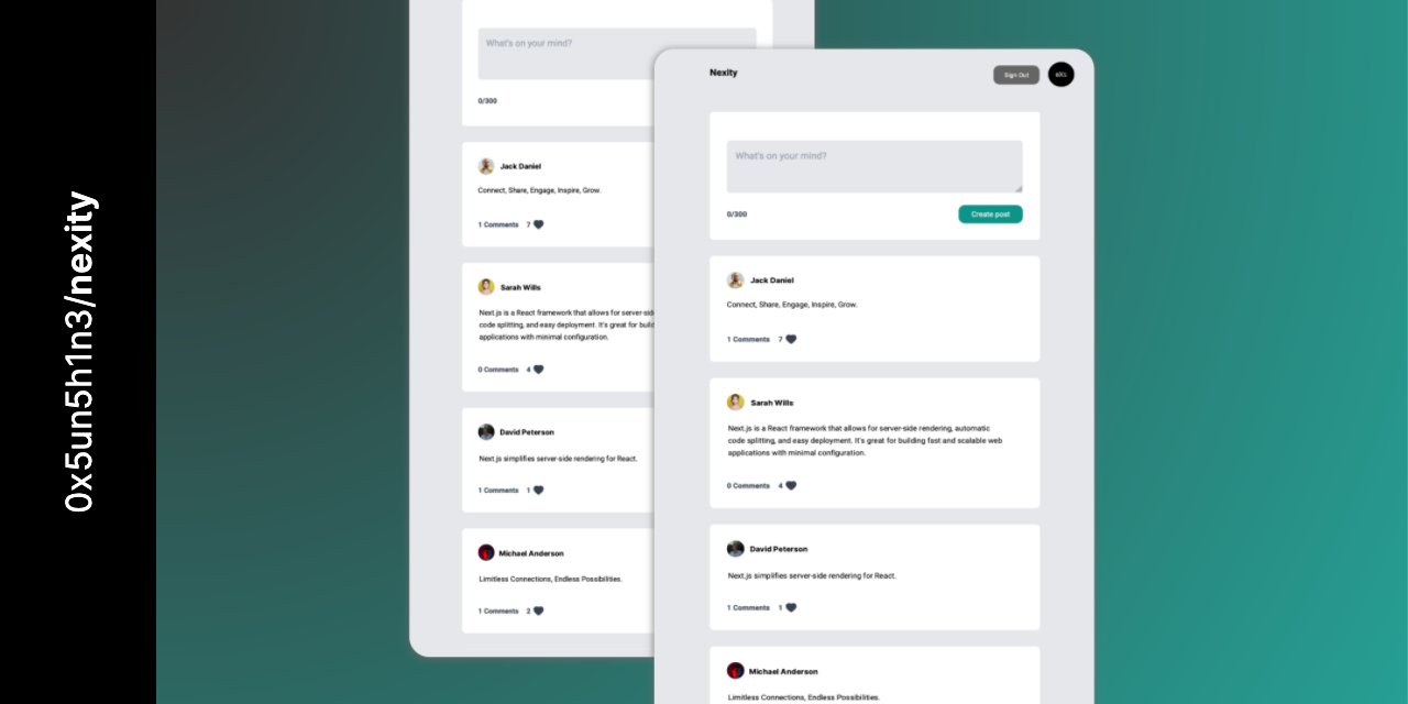 GitHub - 0x5un5h1n3/nexity: A Social Media Web App