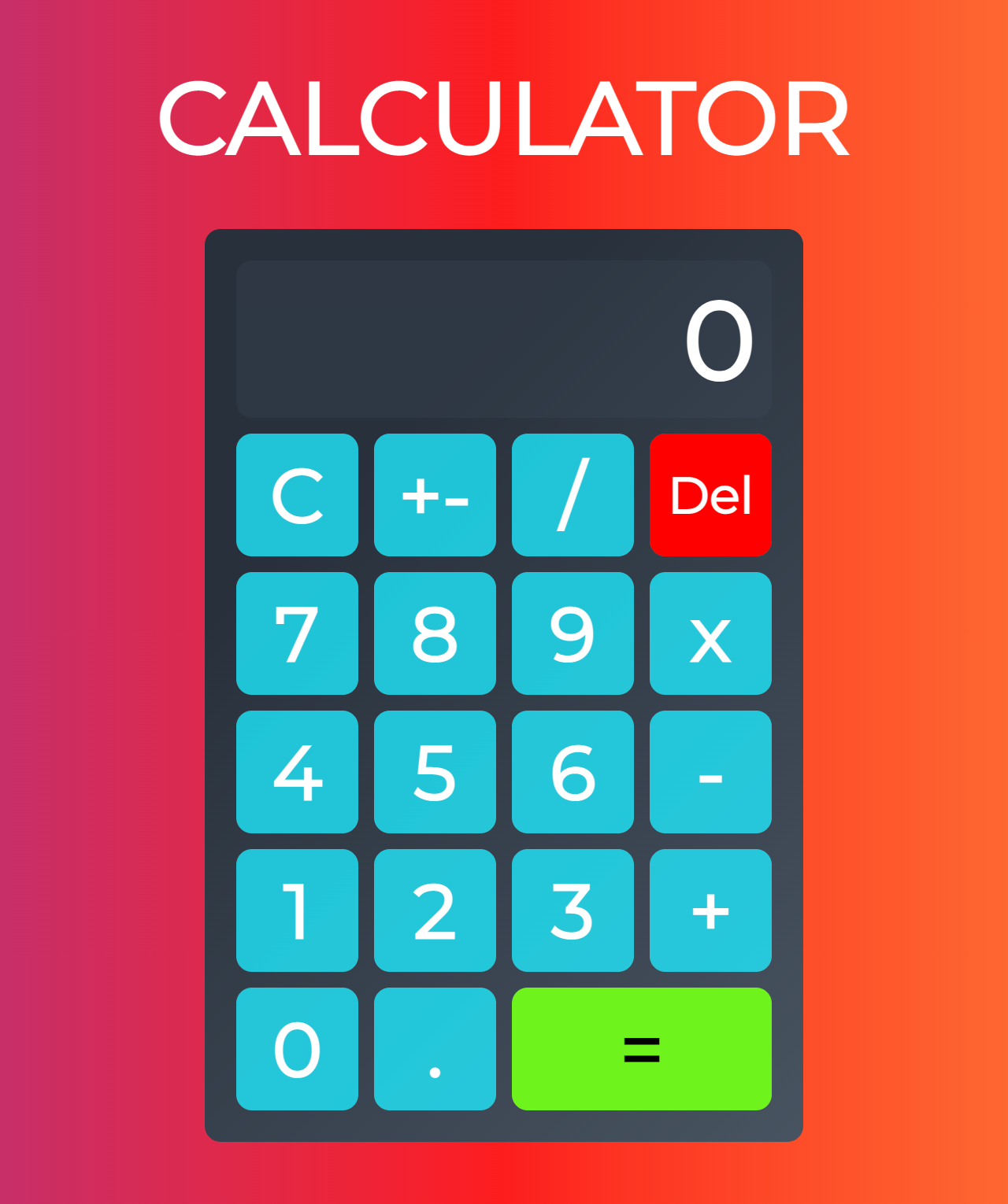 GitHub - kritibagga/Calculator: React Caclulator