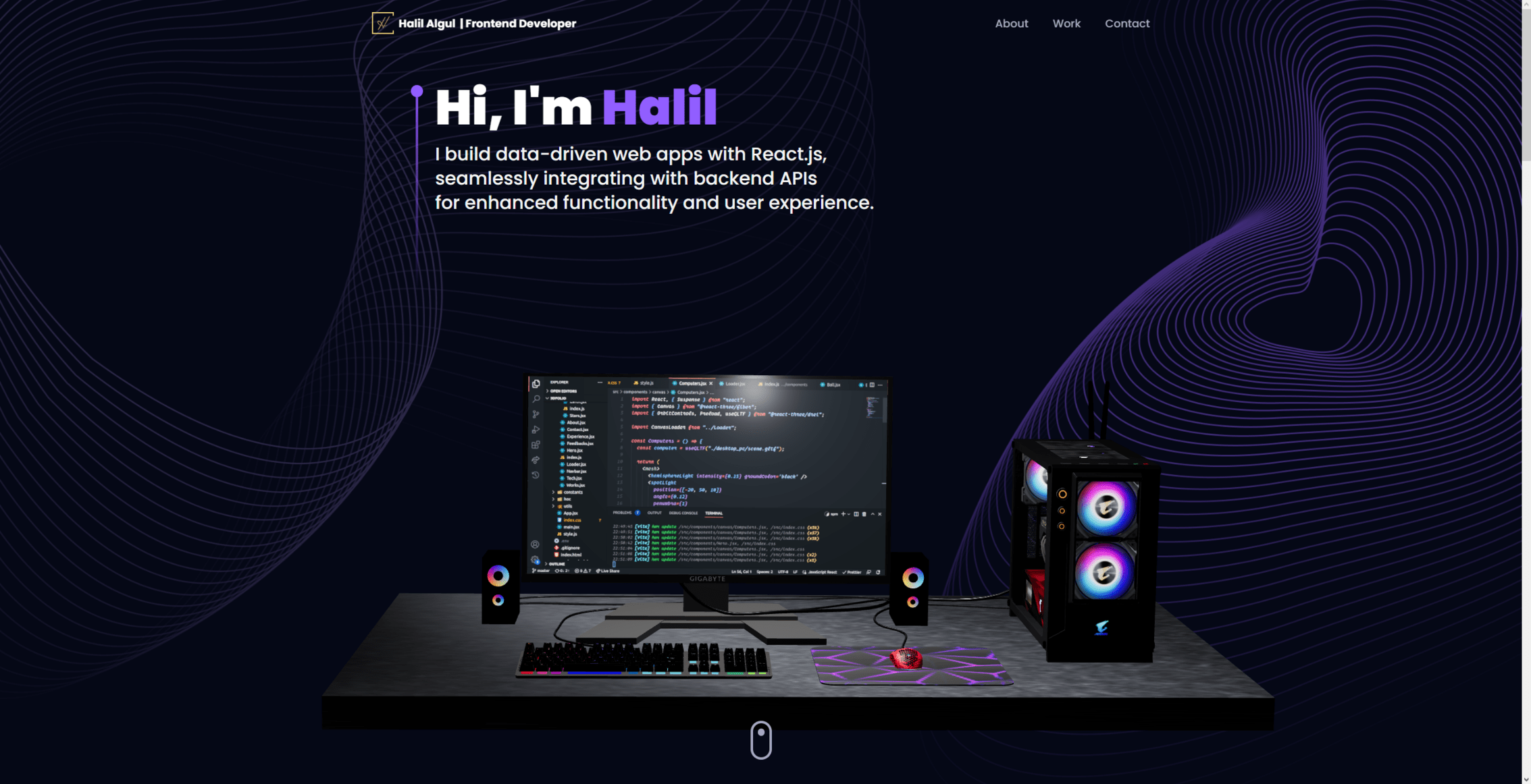 GitHub - halibal/3d-portfolio