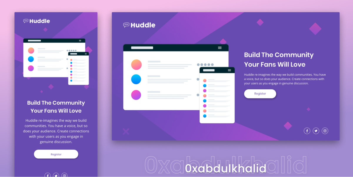 Github 0xabdulkhaliqhuddle Landing Page With Single Introductory Section Solution For 
