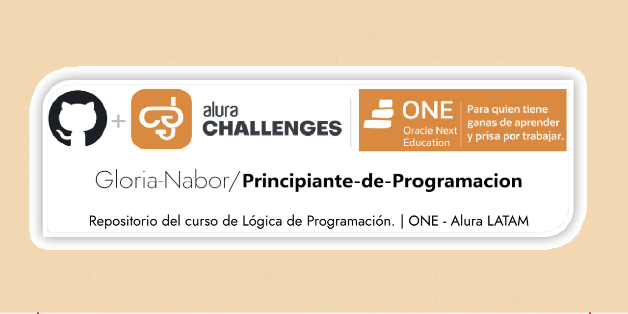 GitHub - Gloria-Nabor/principiante-de-programacion: ONE - Alura LATAM | Repositorio de archivos ...