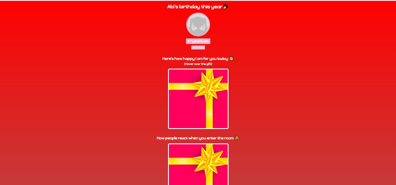 GitHub - Bhuvan-Rm/birthday-gift-site: Birthday gift site created with ...