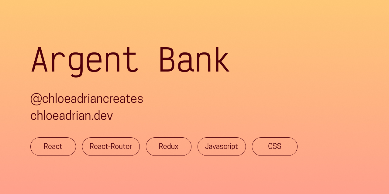 GitHub - chloeadriancreates/argent-bank