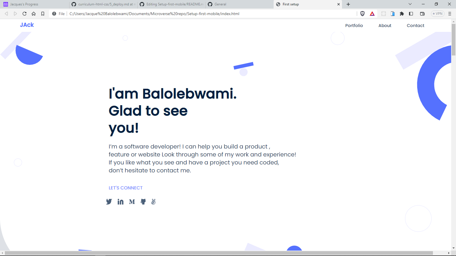 GitHub - tchasinga/Setup-first-mobile: Creating an online portfolio offers numerous advantages ...