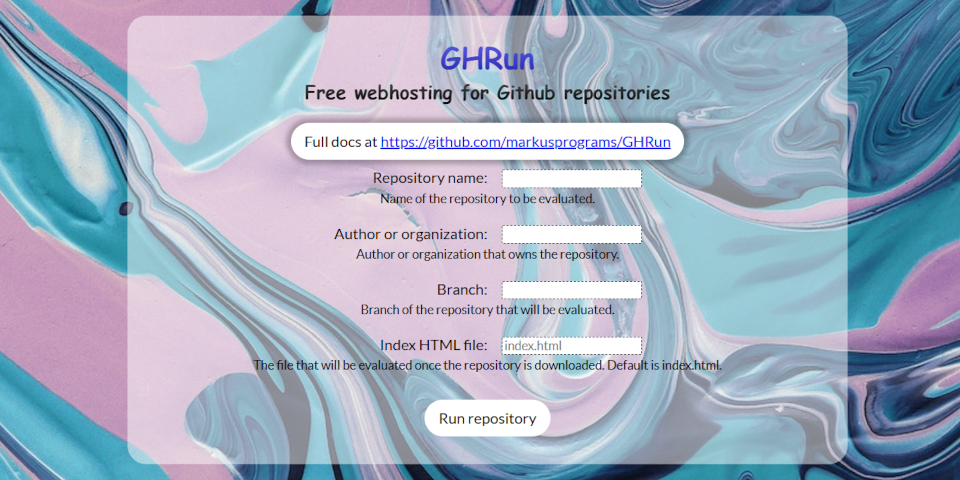 GitHub - markusprograms/GHRun: GHRun is a free open-source tool for quick cloning and evaluating ...