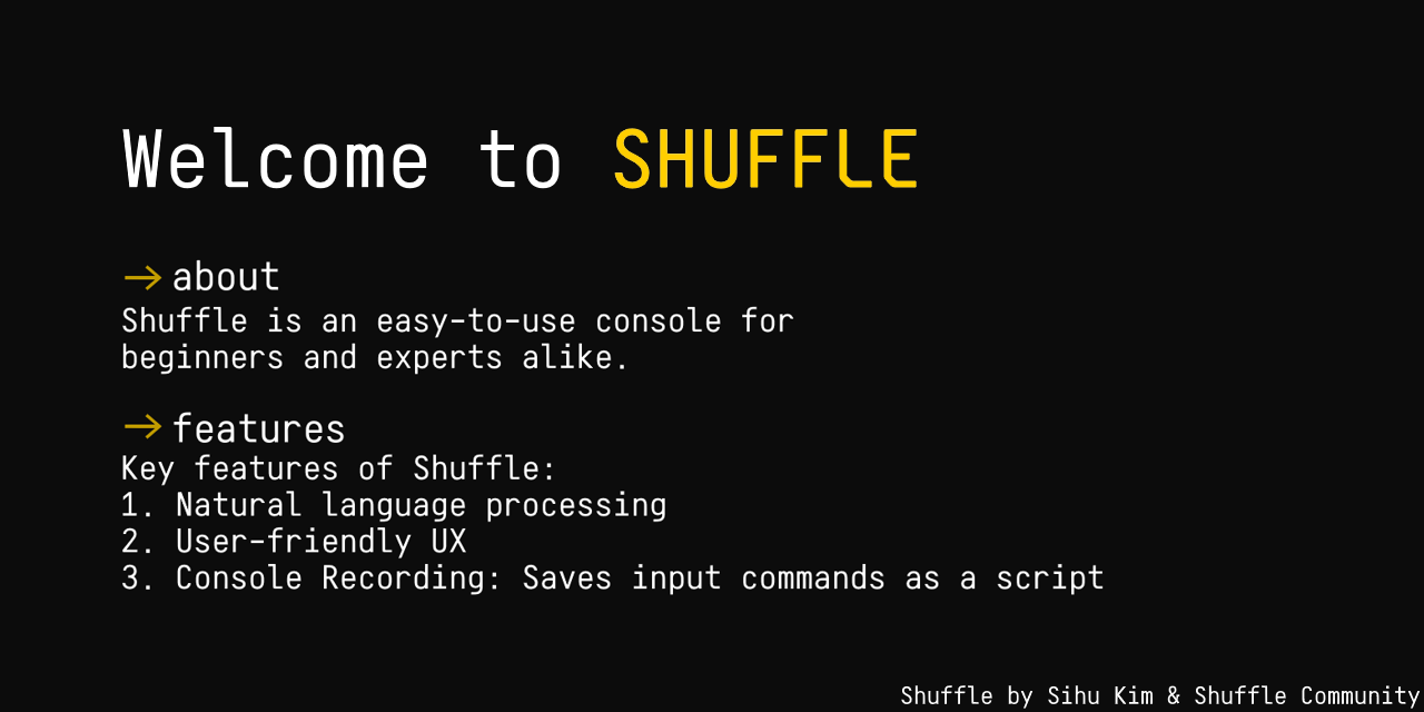 GitHub - shflterm/shuffle: Shuffle is an easy-to-use console for beginners and experts alike