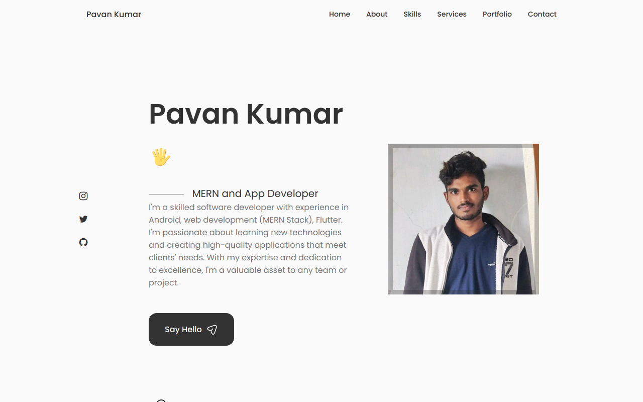 GitHub - pavan6476252/portfolio: personal portfolio website with blogging