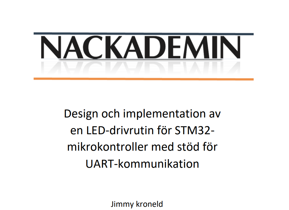 GitHub - Shallange/UART_Driver_Led: Inlämningsuppgift_inbyggda_system