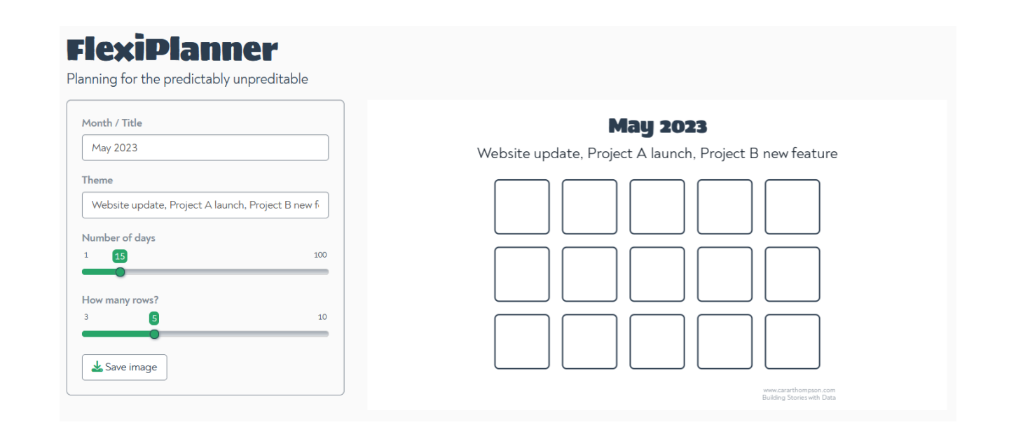 GitHub - cararthompson/flexiplanner: A shinyApp planner for the predictably unpredictable