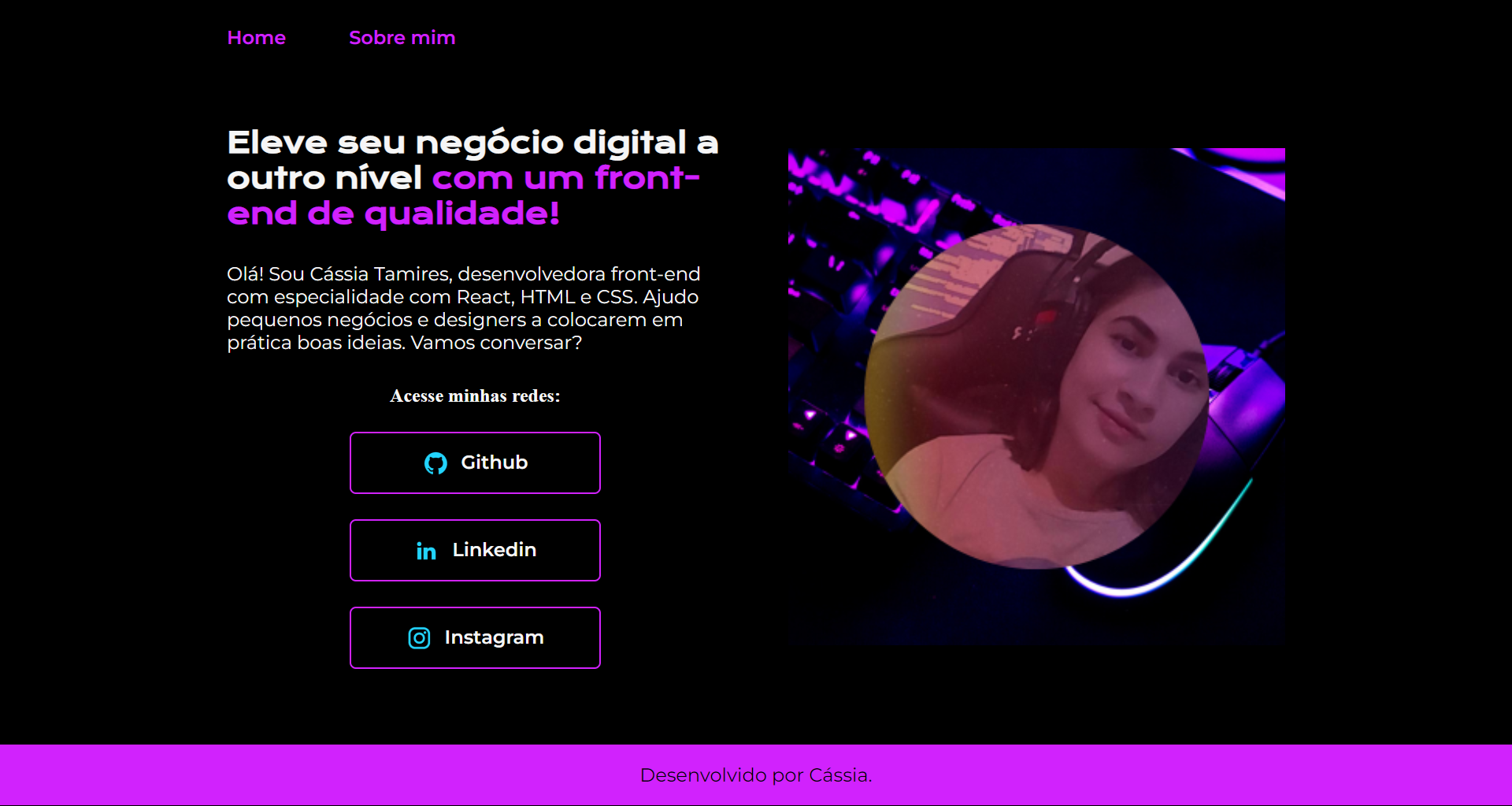 GitHub - cassiaTL13/portfolio: Meu primeiro portfolio desenvolvido com os cursos de HTML e CSS ...