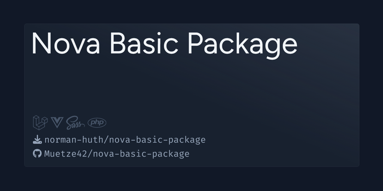 GitHub - Muetze42/nova-basic-package