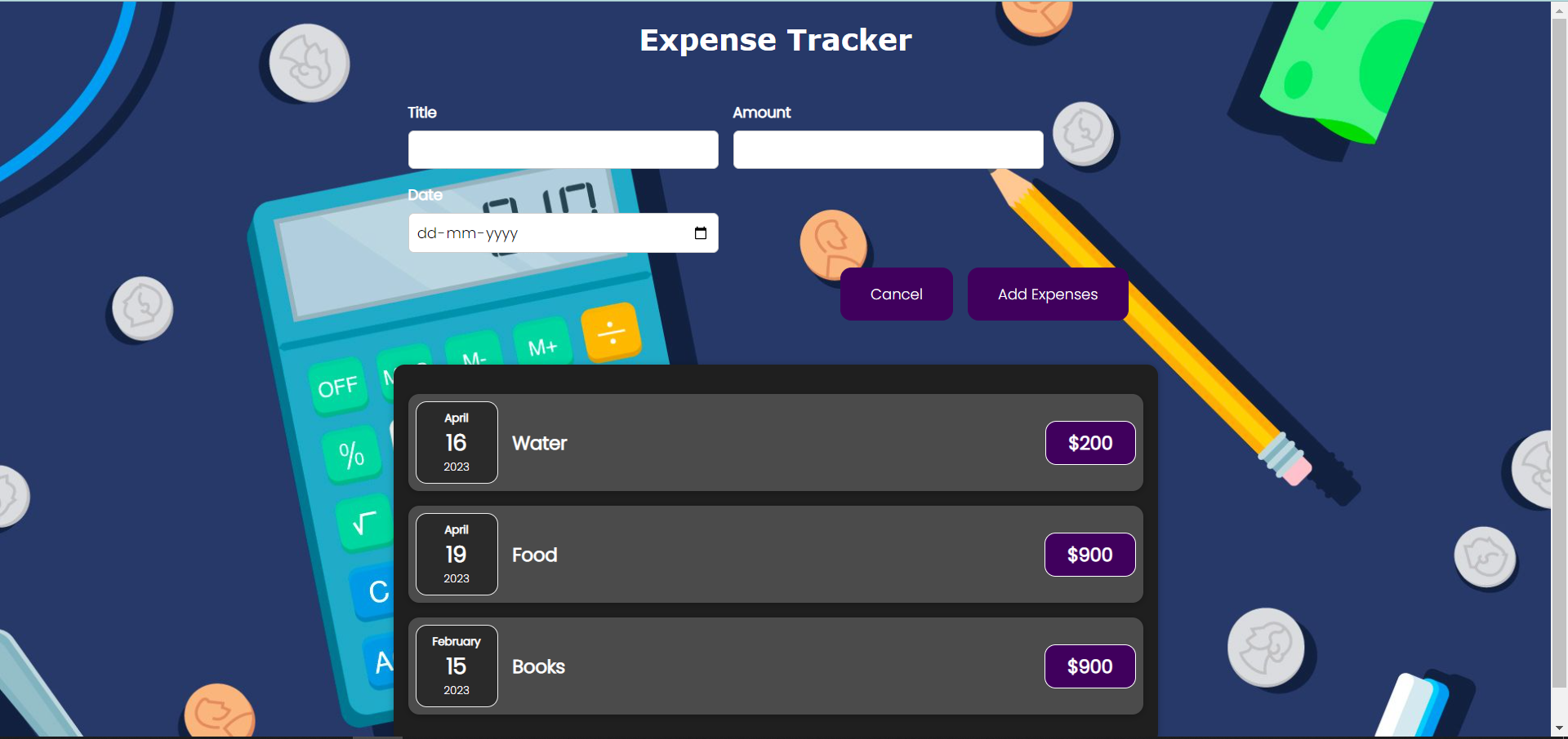 GitHub - Bharath2503/Expense-Tracker