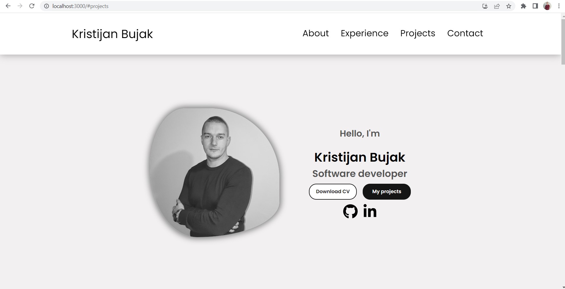 Github Bujakkristijanportfolio This Is My Portfolio Website That I Implemented Using React