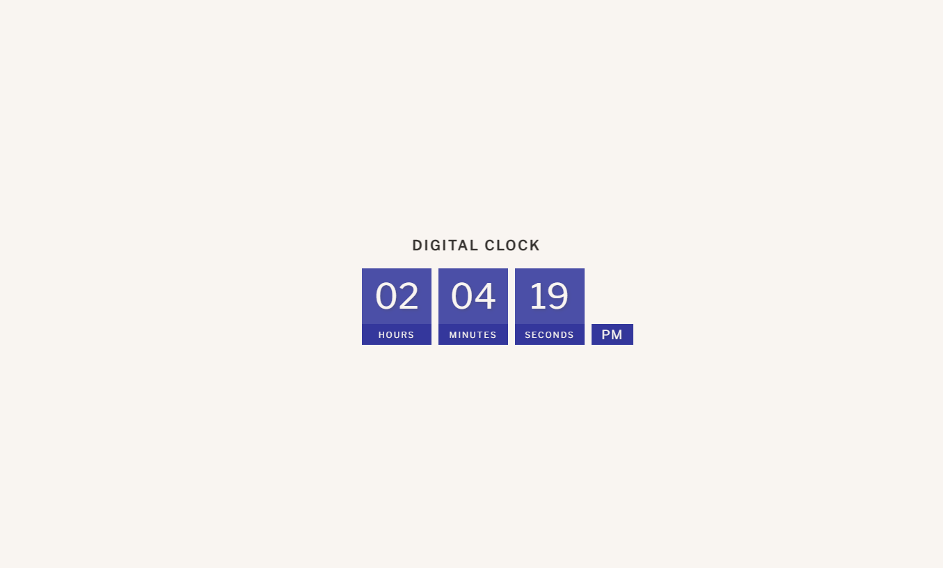 GitHub - marinaprickett/digital-clock