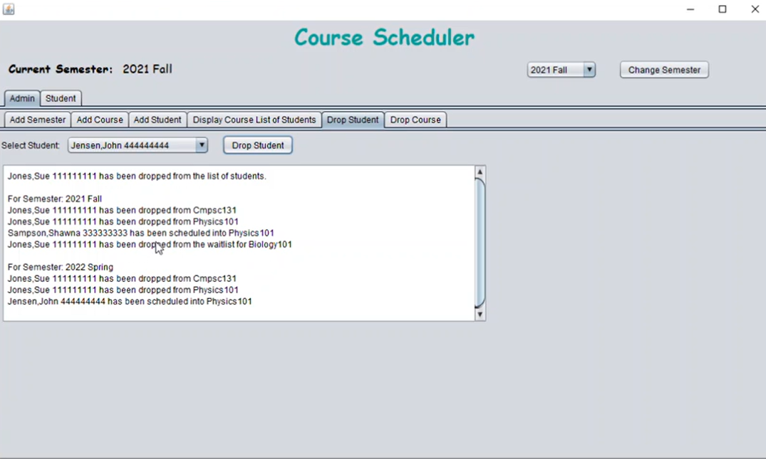 GitHub - Tylerd33/CourseScheduler: Course Scheduler. Features: Can add/delete students, add ...