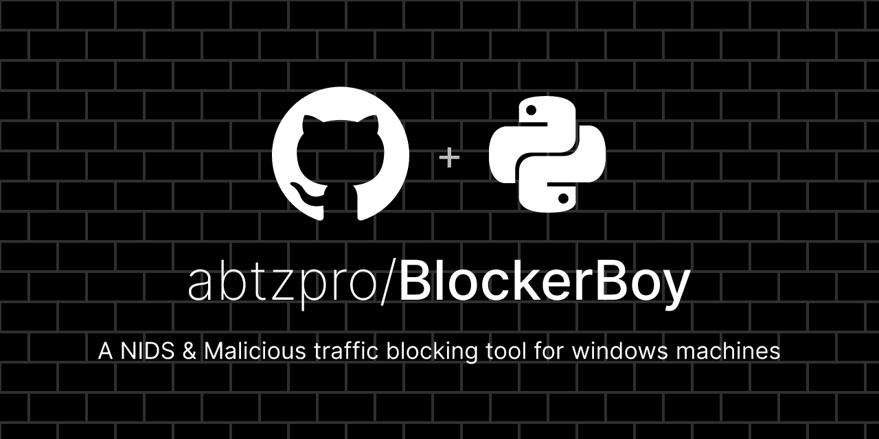 GitHub - abtzpro/BlockerBoy: A NIDS & Malicious traffic blocking tool ...