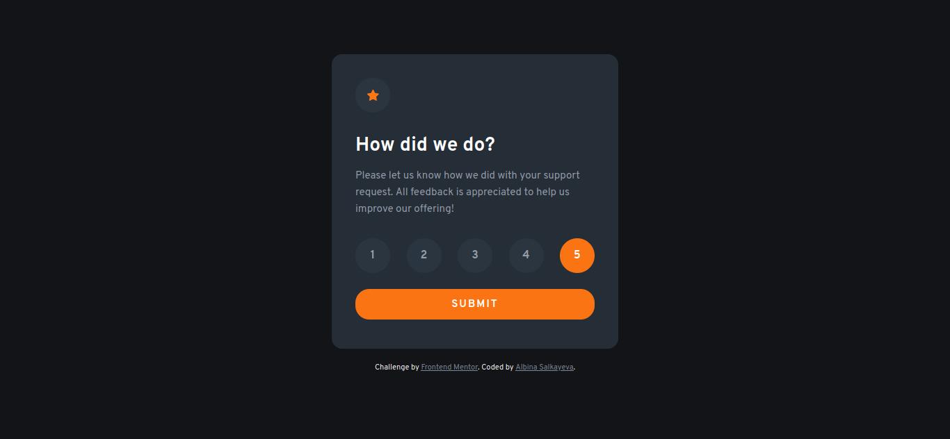 Github Albina0104 Interactive Rating Component A Solution To The
