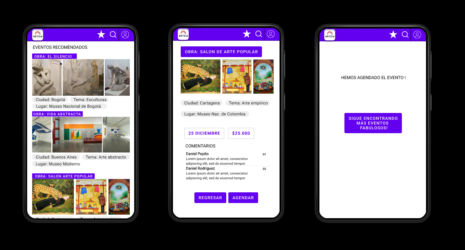 GitHub - Wilalz/Artzia-App-Museums-UXUI-React: Creacion de app para agendar citas y recorridos ...