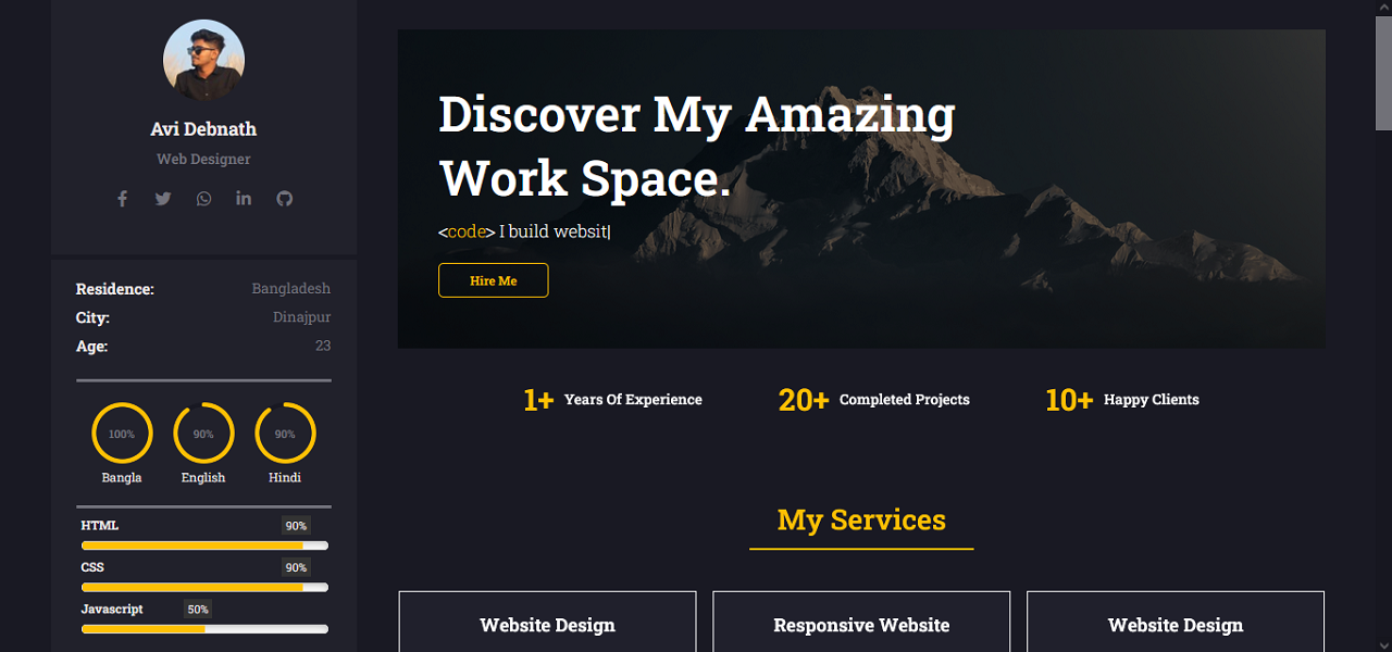 GitHub - avideb24/my-portfolio: That's my professional portfolio. Have a look.