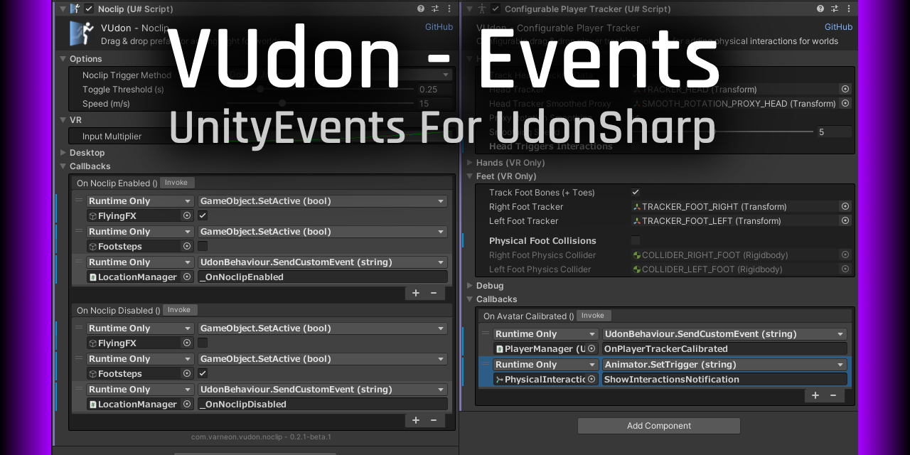 GitHub - Varneon/VUdon-Events: UnityEvents for UdonSharp