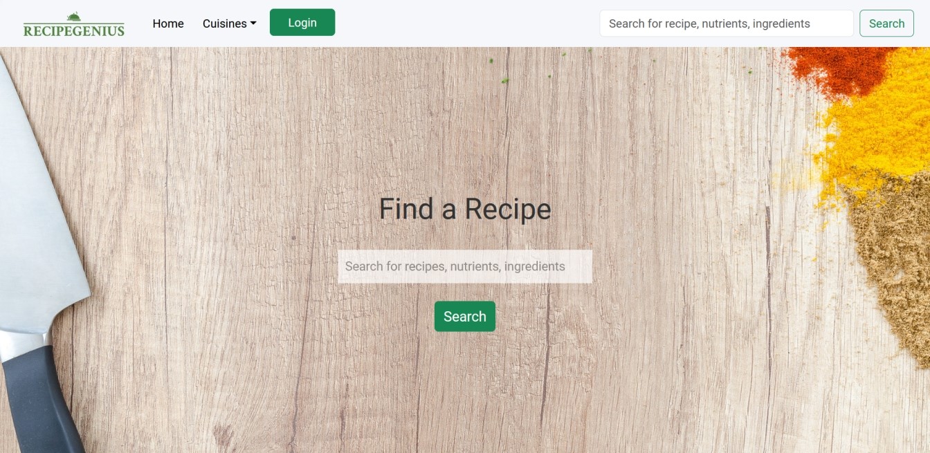 GitHub - techrajat/recipegenius: A website based on MERN stack for ...