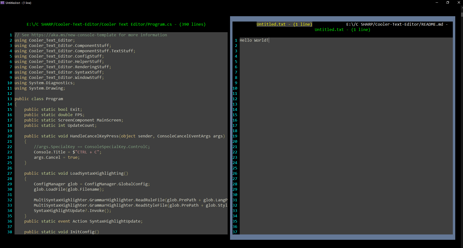 GitHub - marceldobehere/Cooler-Text-Editor